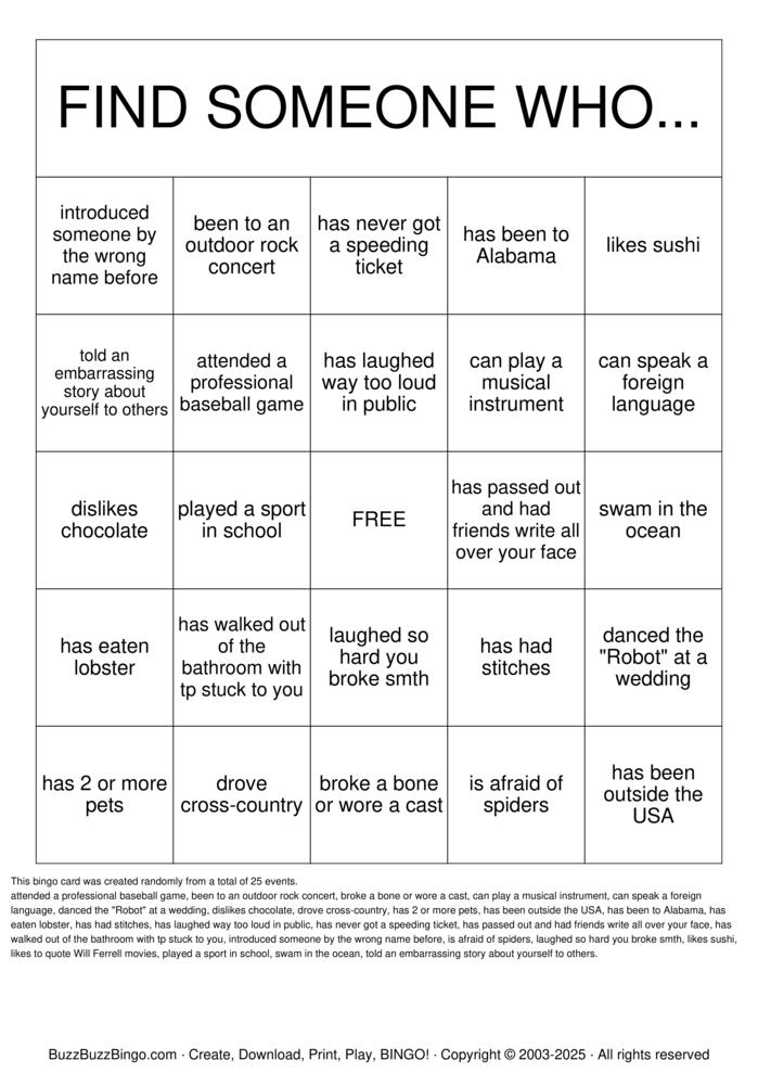 Getting to Know You! Bingo Cards to Download, Print and Customize!