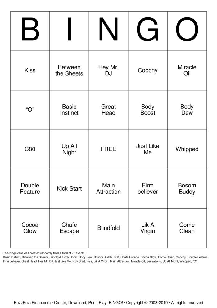 PURE ROMANCE Bingo Cards to Download, Print and Customize!
