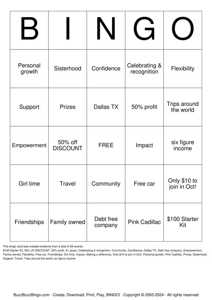 Custom Bingo Cards to Download, Print and Customize!