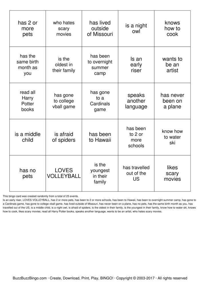 Team Bingo Bingo Cards to Download, Print and Customize!