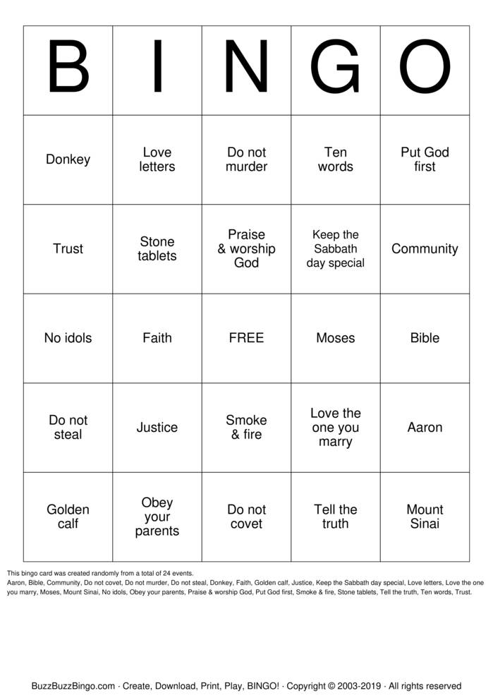 The 10 Words Bingo Cards to Download, Print and Customize!