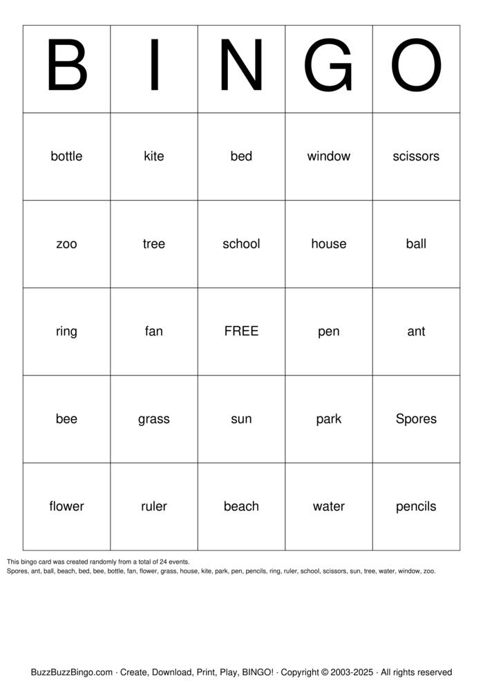 Vocabulary Bingo Cards to Download, Print and Customize!