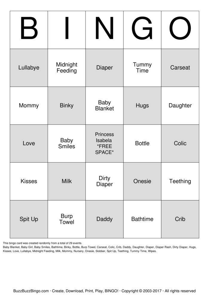 Baby Bingo! Bingo Cards to Download, Print and Customize!