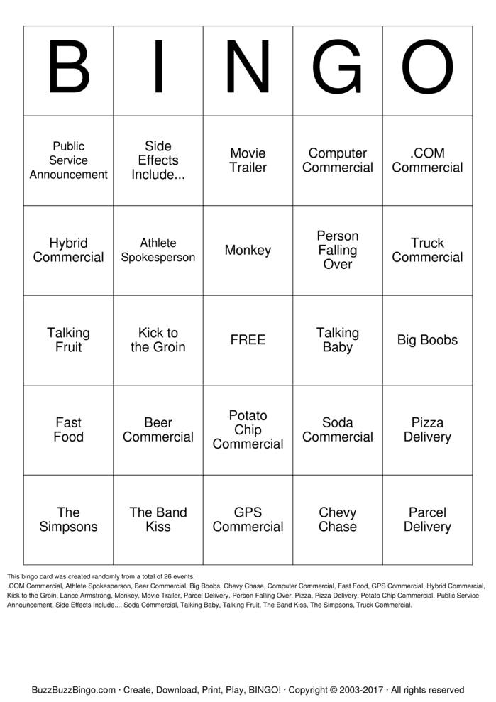 Custom Bingo Cards to Download, Print and Customize!