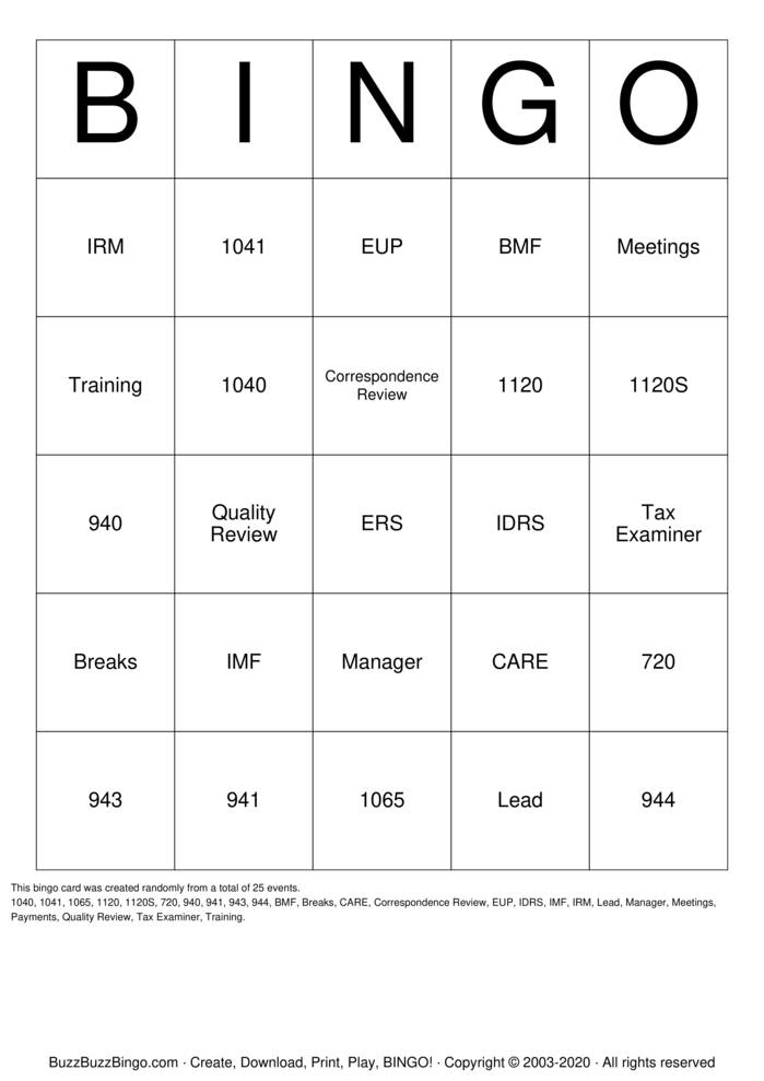 ERS - QR Bingo Cards to Download, Print and Customize!