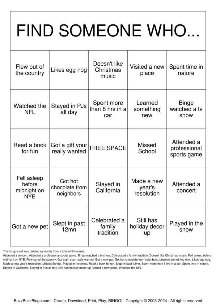 Winter Break Bingo Cards to Download, Print and Customize!
