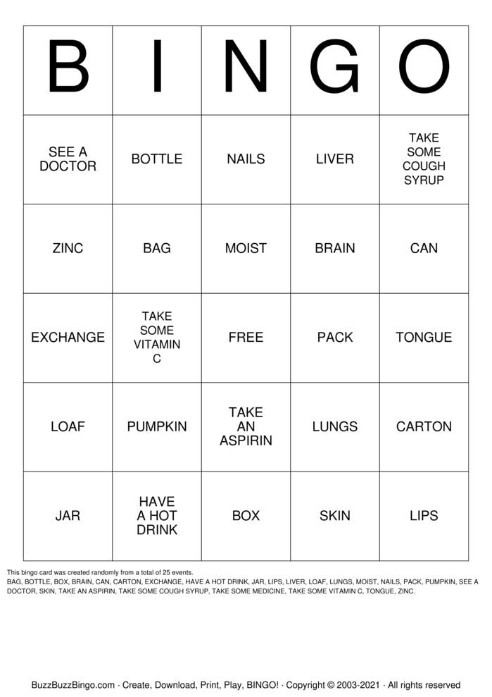 Vocabulary Bingo Cards to Download, Print and Customize!