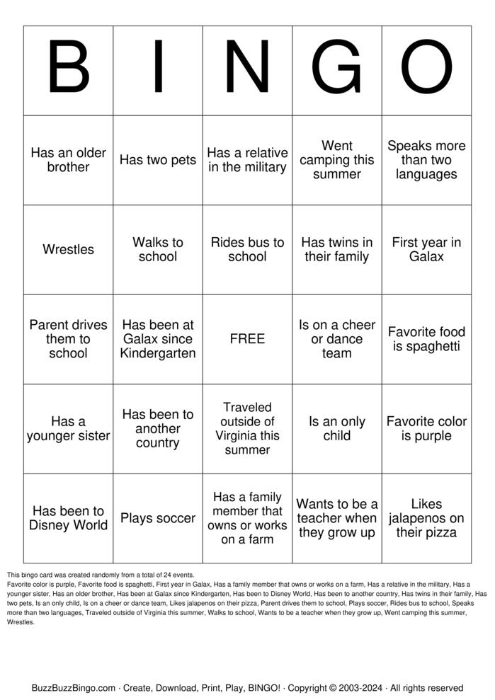 First Day of School Bingo Cards to Download, Print and Customize!