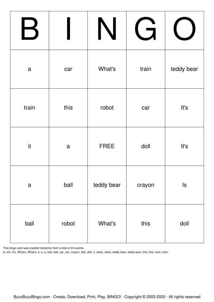High frequency words Bingo Cards to Download, Print and Customize!