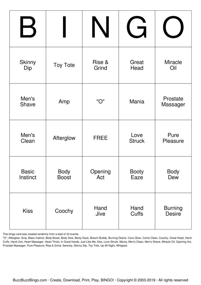 PURE ROMANCE Bingo Cards to Download, Print and Customize!