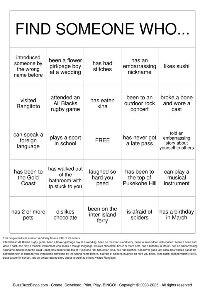 Getting to Know You! Bingo Cards to Download, Print and Customize!