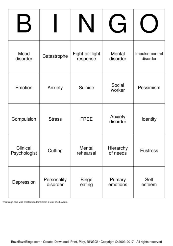 MAC Bingo Cards to Download, Print and Customize!