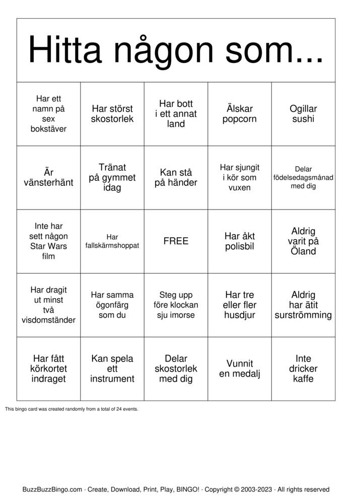 Mingelbingo Bingo Cards to Download, Print and Customize!