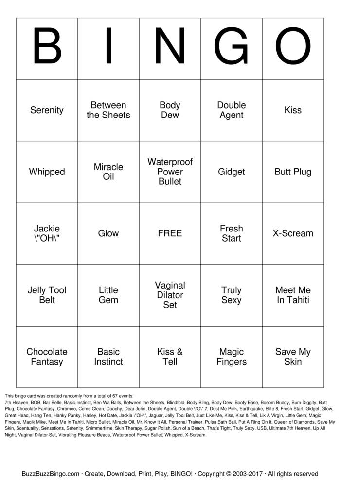 PURE ROMANCE Bingo Cards to Download, Print and Customize!