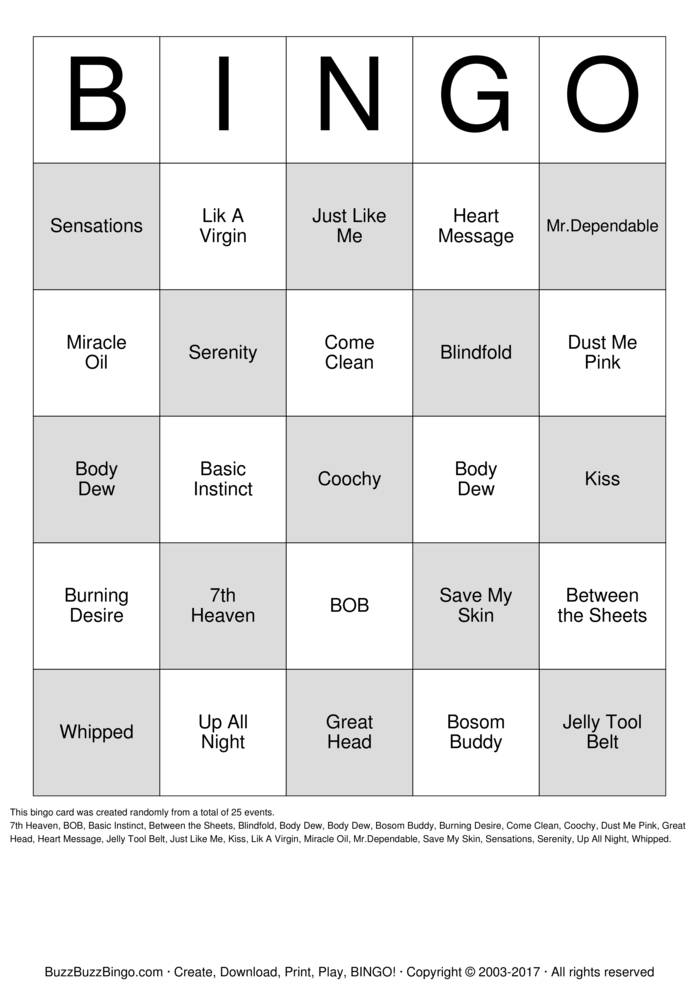 PURE ROMANCE Bingo Cards to Download, Print and Customize!