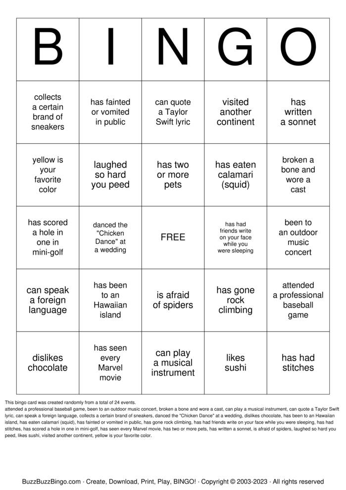 Custom Bingo Cards to Download, Print and Customize!