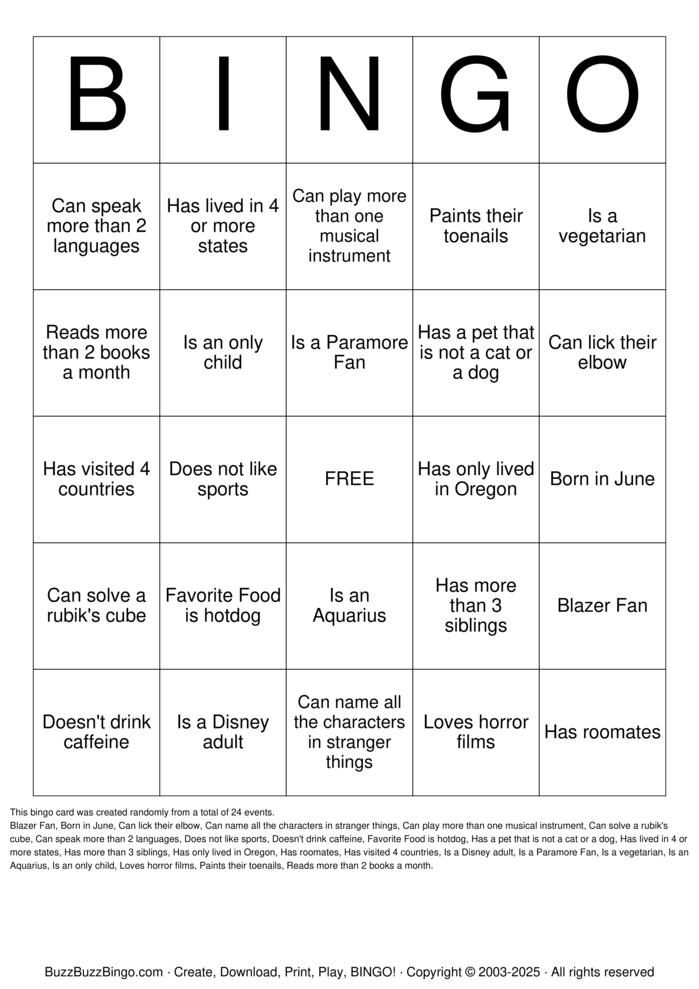 Custom Bingo Cards to Download, Print and Customize!