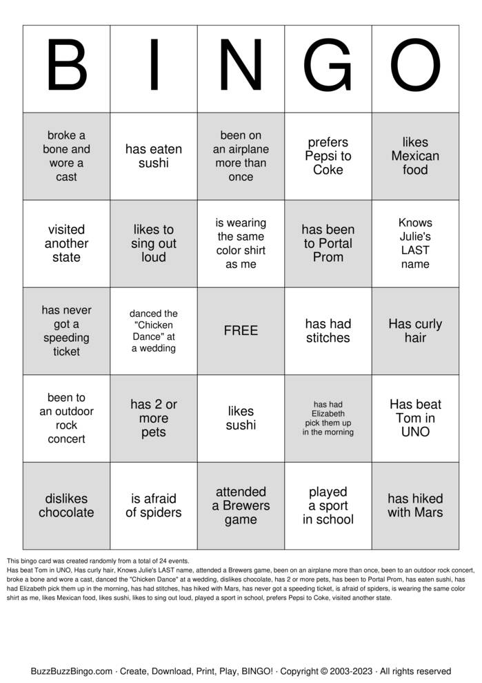 Find Someone Who... Bingo Cards to Download, Print and Customize!
