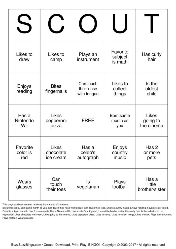 HUMAN BINGO Bingo Cards to Download, Print and Customize!