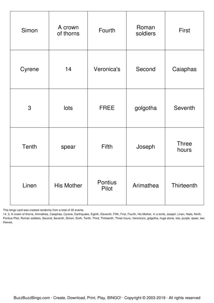 Lent Bingo Cards to Download, Print and Customize!