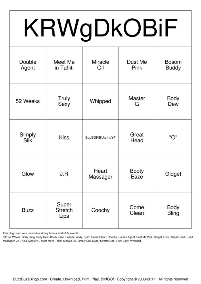 PURE ROMANCE Bingo Cards to Download, Print and Customize!