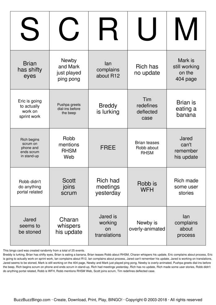 AGILE Bingo Cards to Download, Print and Customize!