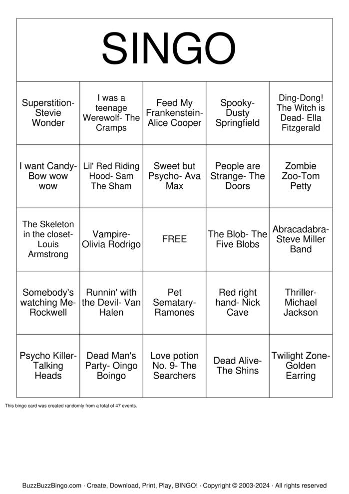 Halloween Bingo Cards to Download, Print and Customize!