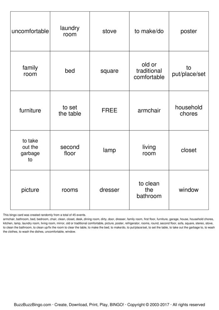 SPANISH Printable ADJECTIVES Bingo / Lotería Adjetivos en ...