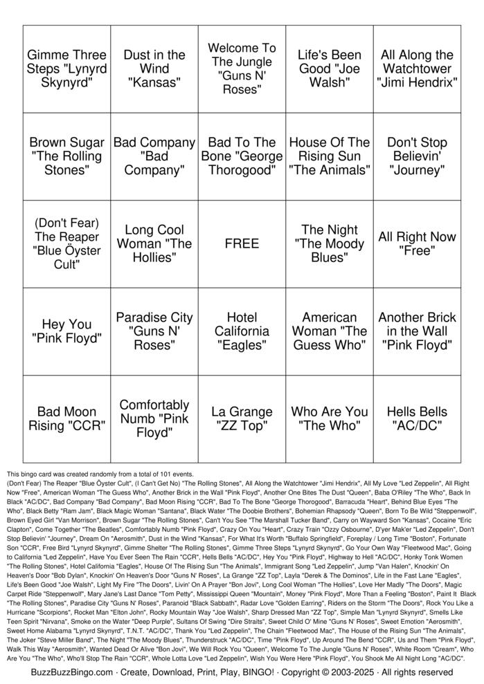 MUSIC Bingo Cards to Download, Print and Customize!