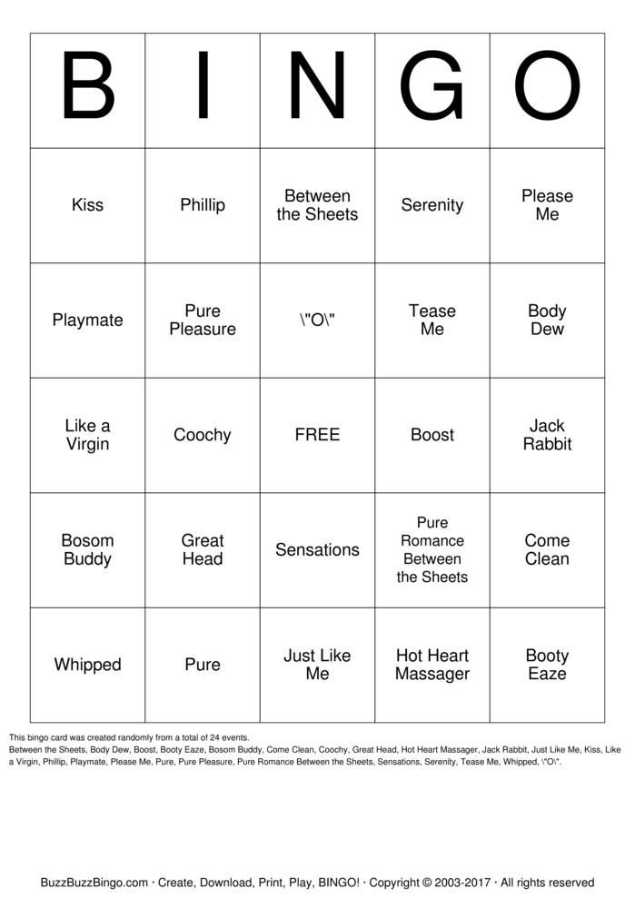 PURE ROMANCE BINGO by Mary Howe Bingo Cards to Download, Print and ...