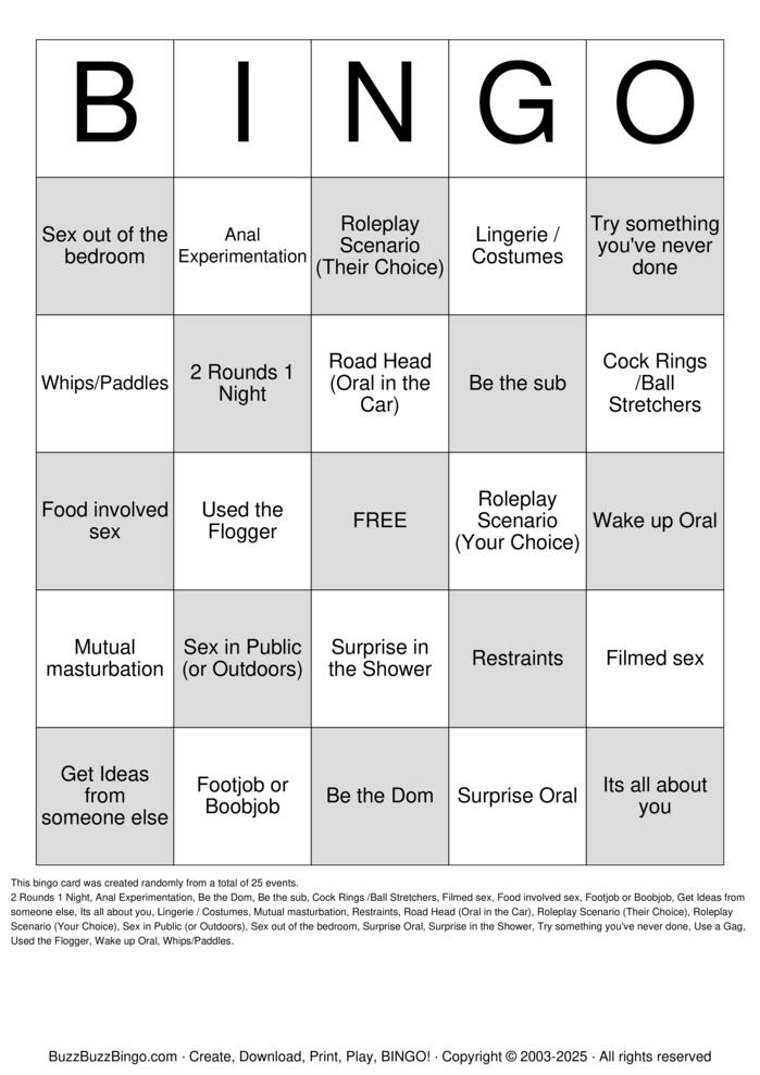 Bedroom Bingo Bingo Cards to Download, Print and Customize!