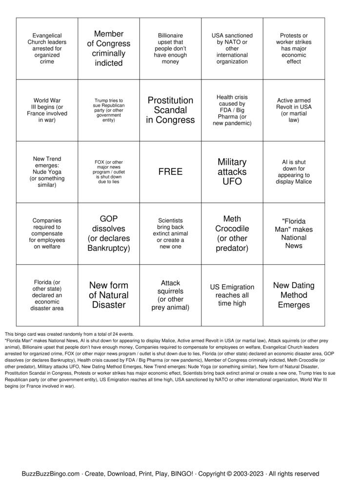 2024 Bingo Bingo Cards to Download, Print and Customize!