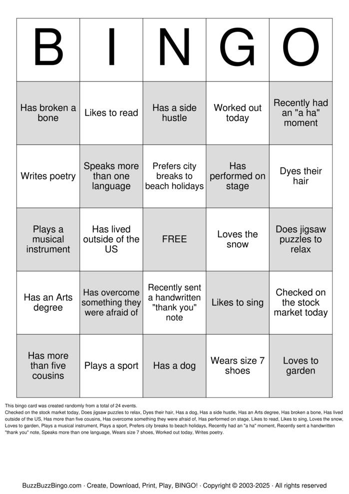 Cultural Diversity Bingo Cards to Download, Print and Customize!
