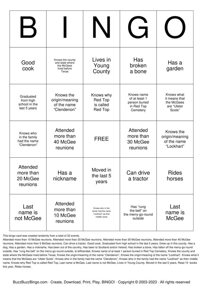 Family Trivia Bingo Cards to Download, Print and Customize!