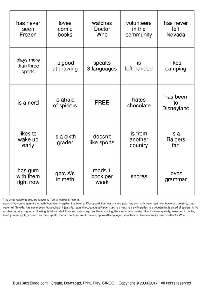 Yearbook Bingo Cards to Download, Print and Customize!