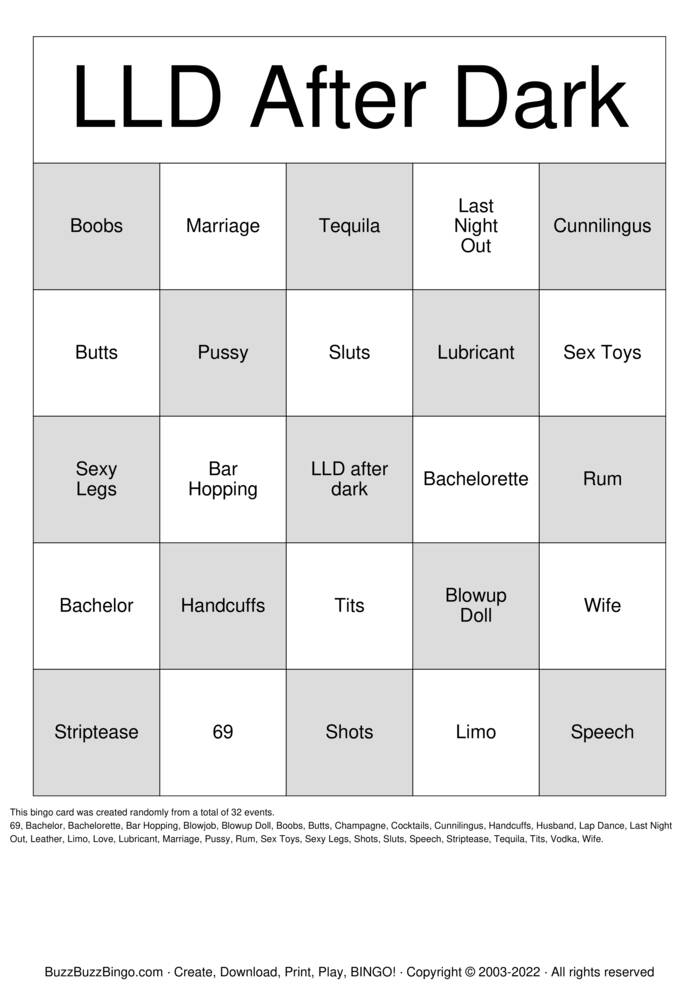 Bachelor Party Bingo Cards to Download, Print and Customize!