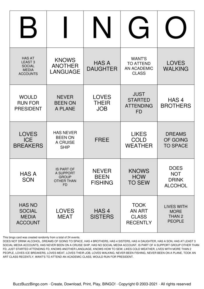 Did You Know Bingo Cards to Download, Print and Customize!