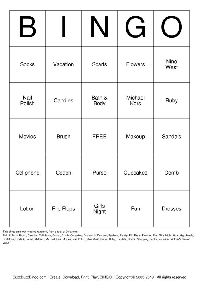 Ladies Mingle Bingo Cards to Download, Print and Customize!