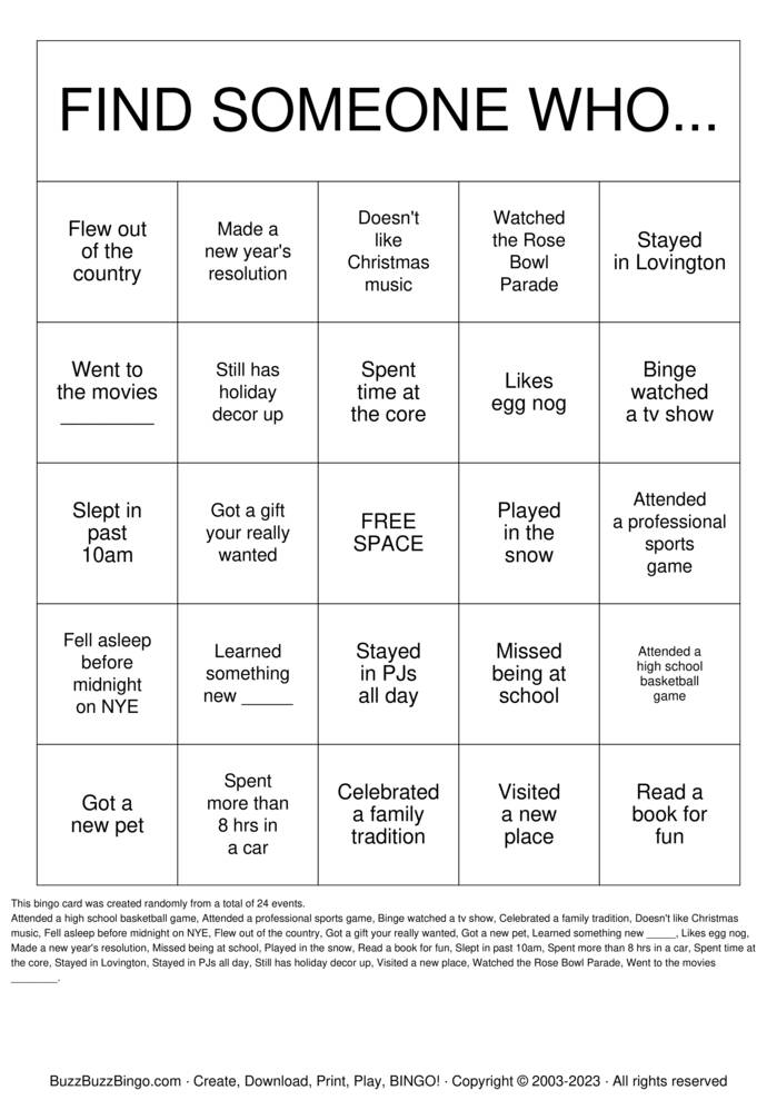 Winter Break Bingo Cards to Download, Print and Customize!