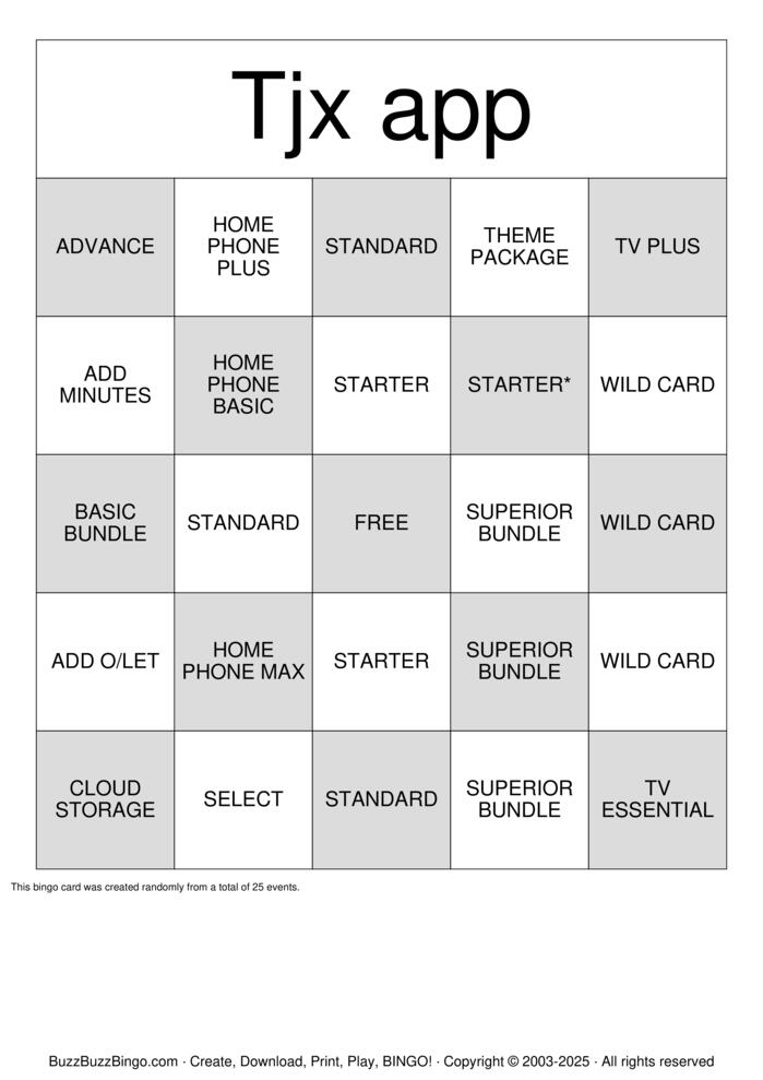 Retail Bingo Cards to Download, Print and Customize!