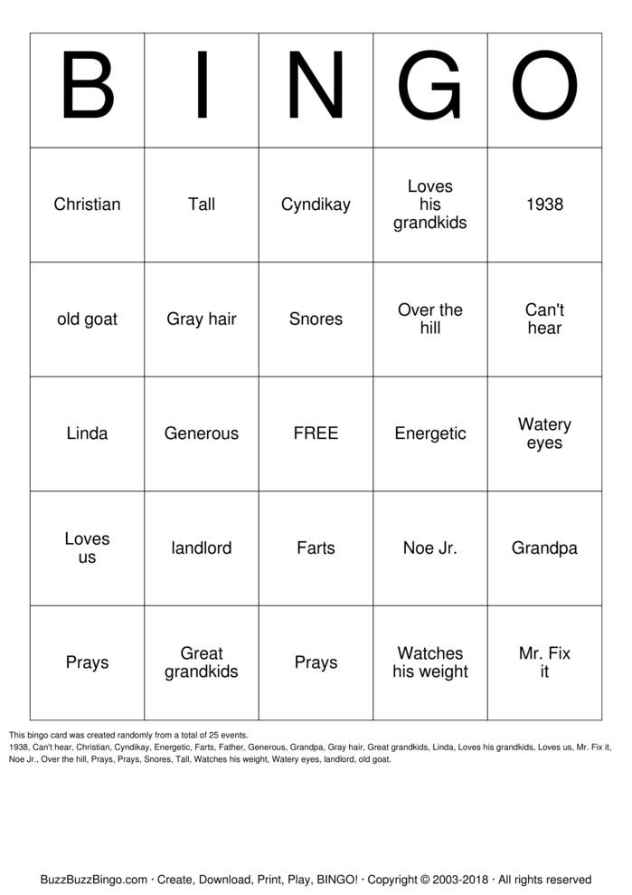 80th Birthday Bingo Cards to Download, Print and Customize!