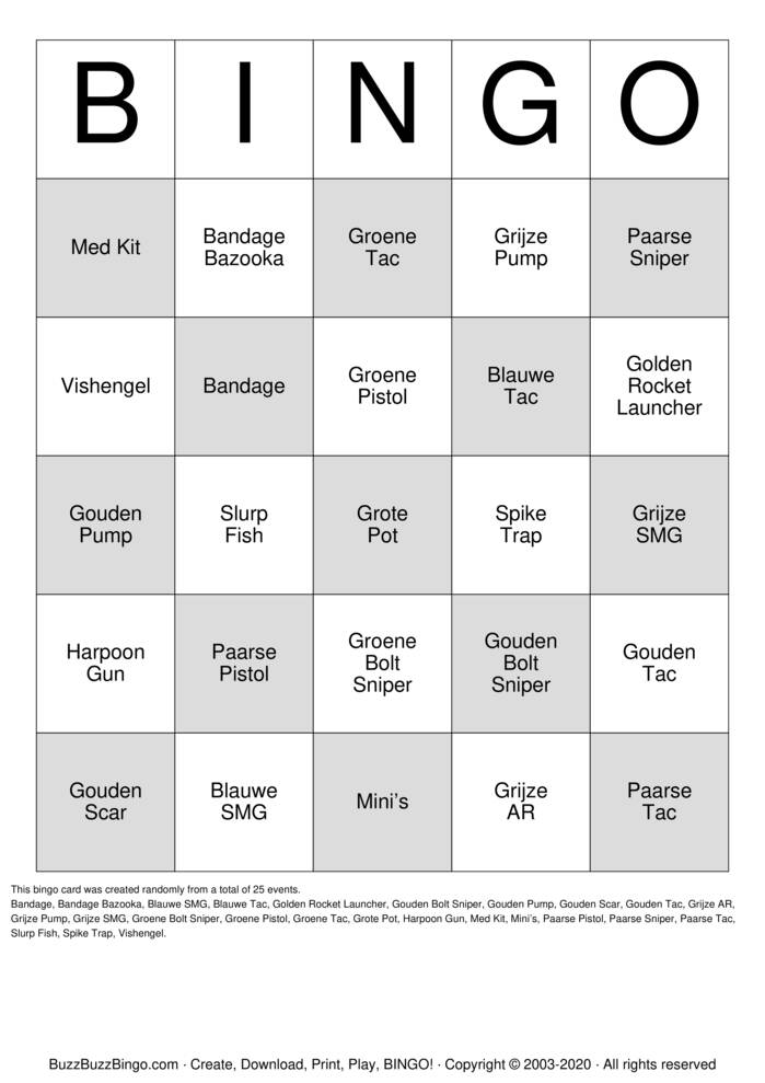 Fortnite Bingo Cards to Download, Print and Customize!