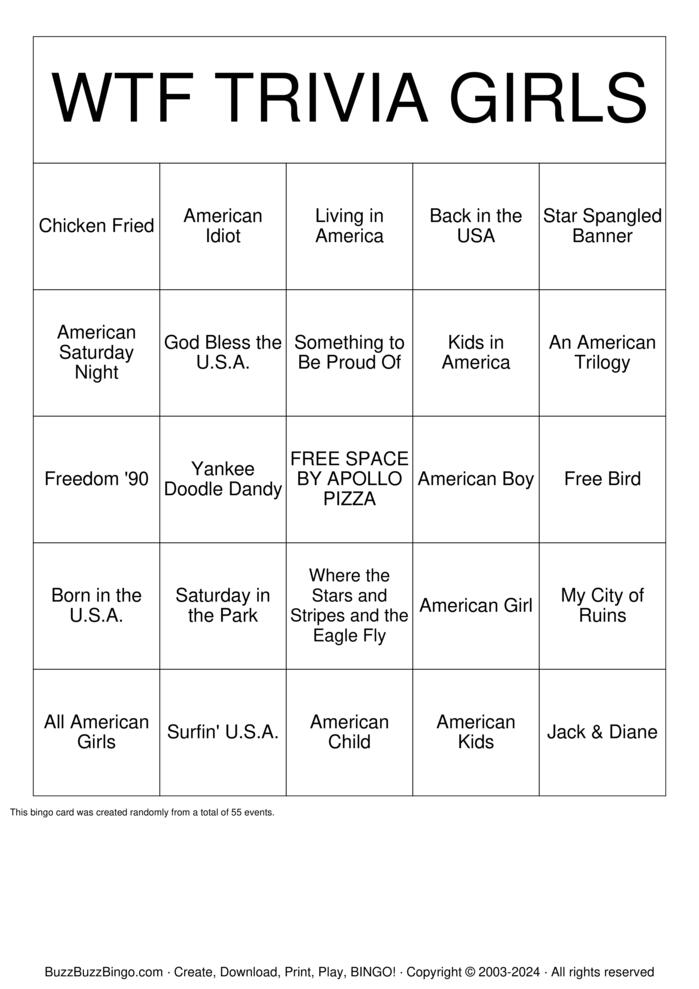 July 4th/Patriotic Bingo Cards to Download, Print and Customize!