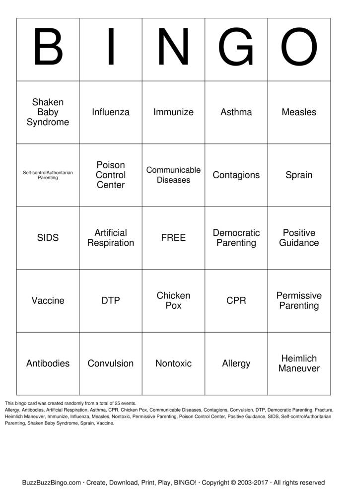 Safety Bingo Cards to Download, Print and Customize!