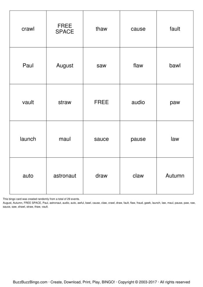 Vocabulary Bingo Cards to Download, Print and Customize!