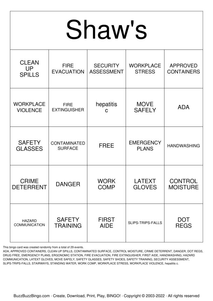 District 6 Bingo Cards to Download, Print and Customize!