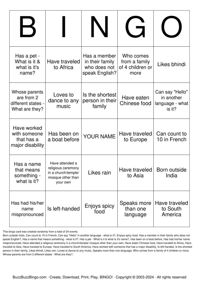 Diversity Bingo Cards to Download, Print and Customize!