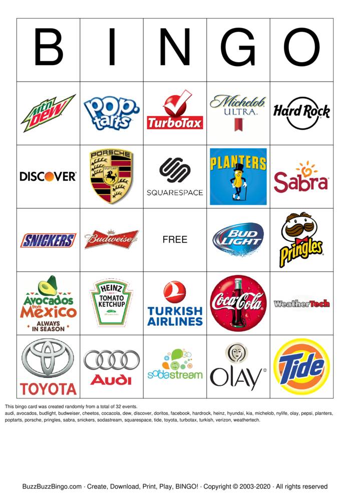 Temp3 Bingo Cards to Download, Print and Customize!