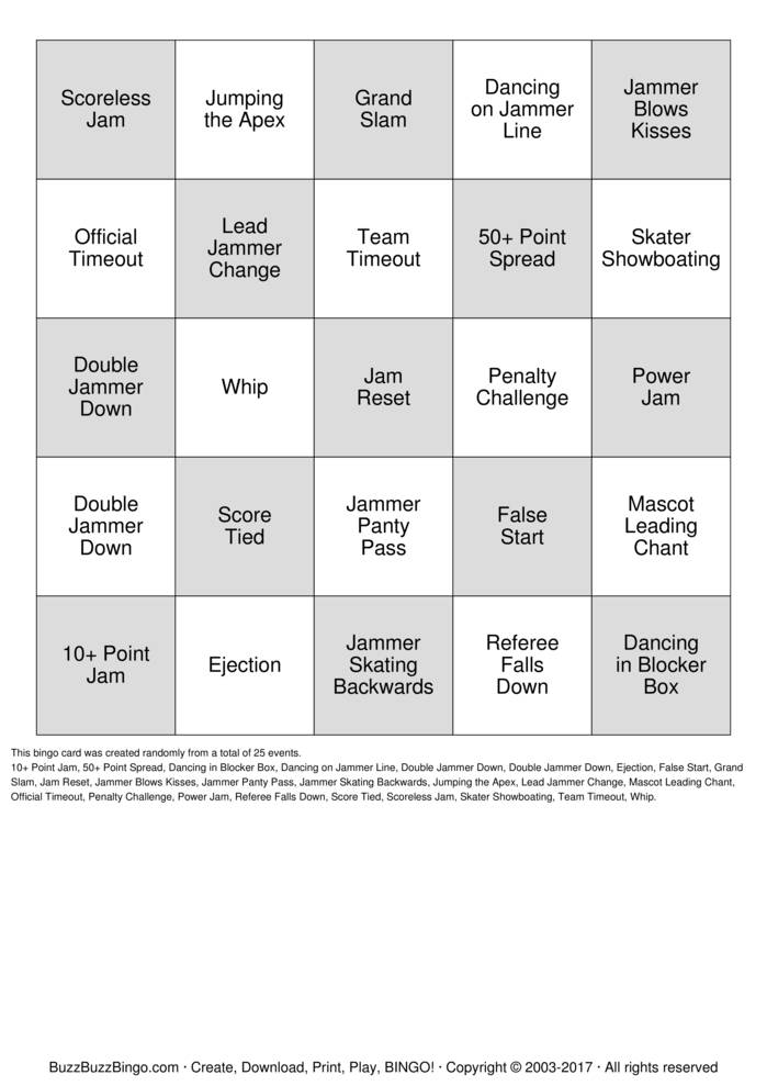 Blackouts Bingo Bingo Cards to Download, Print and Customize!