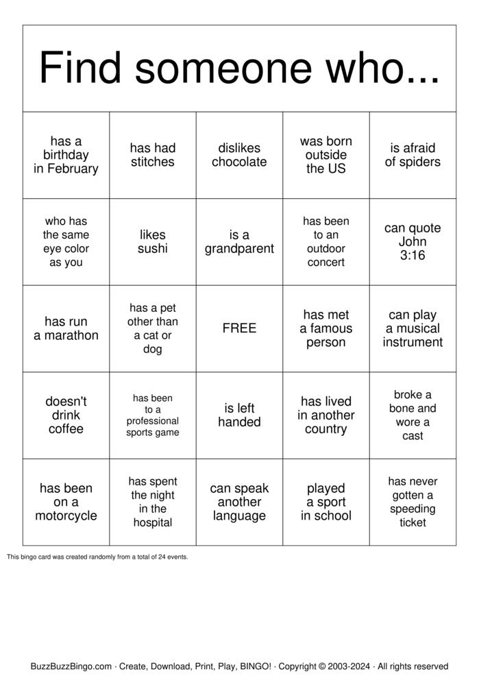 Promatch May Mixer Bingo Cards to Download, Print and Customize!
